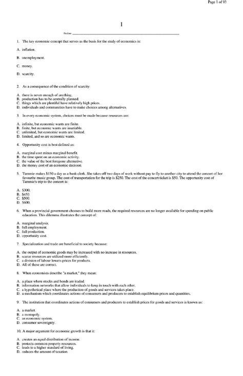 Ecn 104 Midterm Ecn104 Test Bank Oneclass