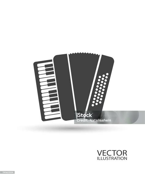 아코디언 아이콘입니다 악기 기호입니다 벡터 일러스트 레이 션에 고립 된 흰색 배경 아코디언 악기에 대한 스톡 벡터 아트 및 기타 이미지 아코디언 악기 일러스트레이션