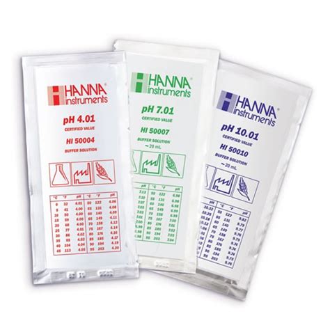 Hanna Hi70007p Ph 701 Calibration Buffer Sachets 25 X 20 Ml