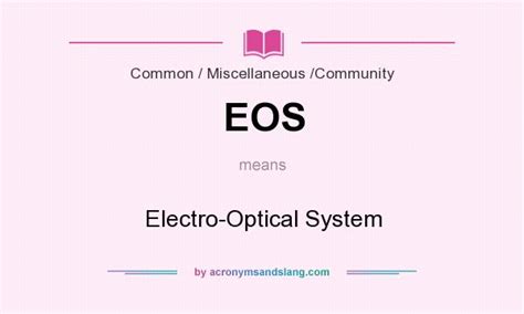 Eos Electro Optical System In Common Miscellaneous Community By