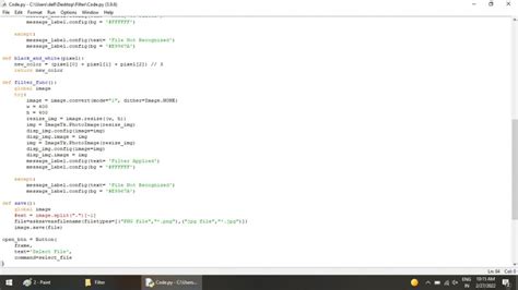 Python Program To Basic Filter Using The Python Tkinter Kashipara