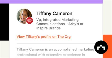 Tiffany Cameron Vp Integrated Marketing Communications Arbys At