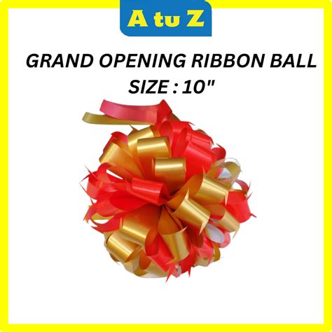 Atuz 1pc Ribbon Ball Pp Red Grand Opening Ceremony Ribbon Car