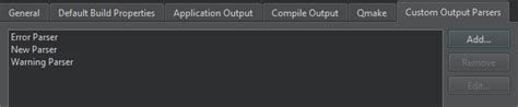 Add Custom Output Parsers Qt Creator Documentation