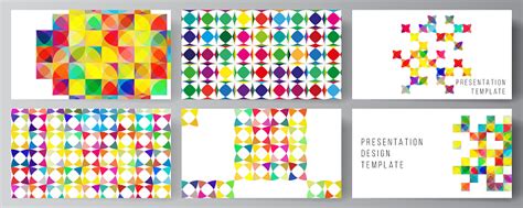 프리젠 테이션 슬라이드 비즈니스 템플릿의 최소 추상 벡터 일러스트 레이아웃 추상 배경 밝은 원 기하학적 모양과 기하학적 모자이크