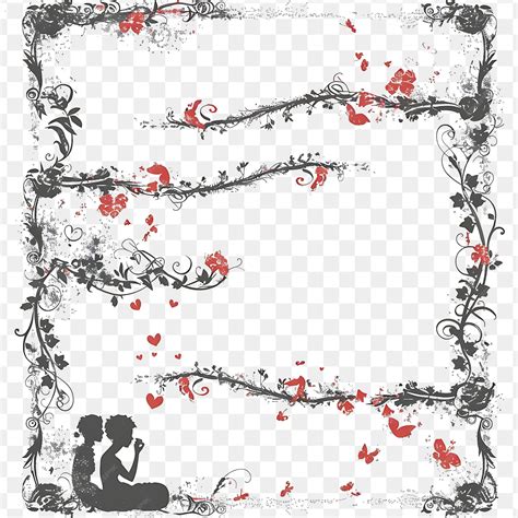 Premium Psd Shabby Chic Borderlines Design With Distressed And