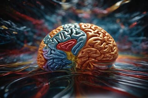 Premium Ai Image 3d Illustration Of A Brain Tractography