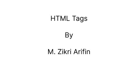 HTML Tags Figma