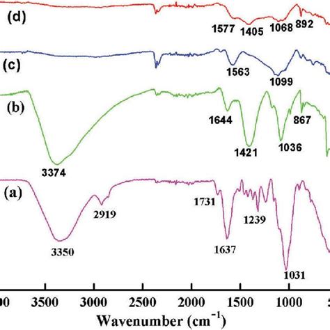 Ftir Spectra A Cs B Cs Ac C Cr Loaded Cs And D Cr Loaded Cs