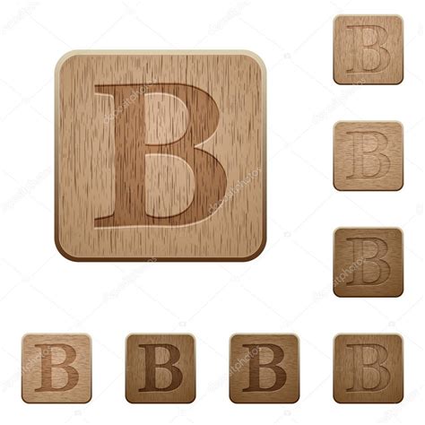 Bold Font Wooden Buttons Stock Vector By ©renegadehomie 103214162