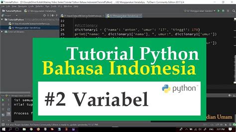 02 Tutorial Python Bahasa Indonesia Variabel Dan Tipe Data Dalam