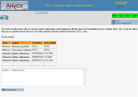 SQL Question In Assessment Download Scientific Diagram