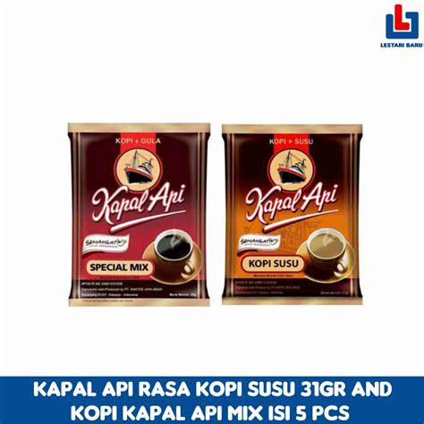 Jual Kapal Api Kopi Secangkir Semangat Rasa Kopi Susu 31gr And Kopi Kapal Api Mix Isi 5 Pcs