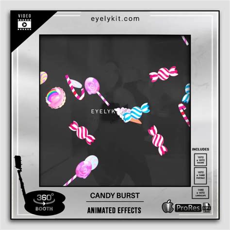 360 Photo Booth Effects Candy Burst