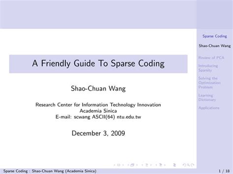 A Friendly Guide To Sparse Coding Pdf