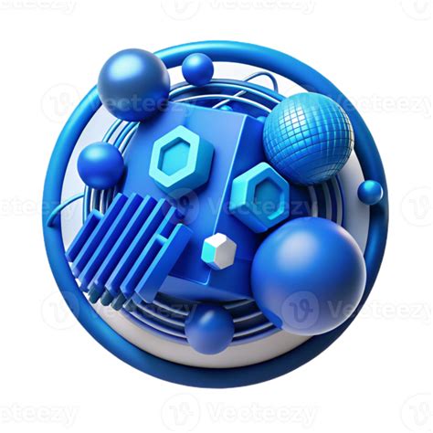 Magnificent Artistic Abstract Technology Background Blue Hues Cutout Premium 57402030 Png