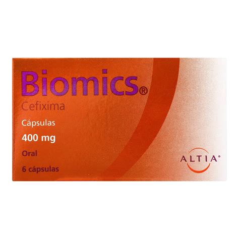 Biomics 400mg Con 6 Capsulas Cefixima — Wecare Pharma
