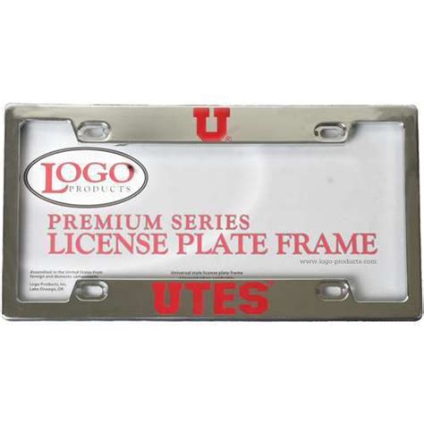 Ncaa Utah Utes Die Cast Chrome License Plate Frame