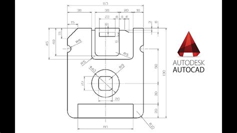 AutoCAD 2D Tutorial Practica 4 YouTube