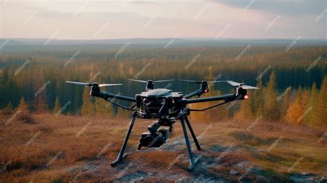 Premium Photo Large Drone Equipped With Specialized Sensors