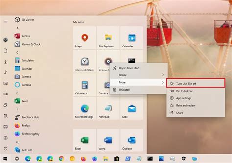 Remove Live Tiles Windows Taiafilm