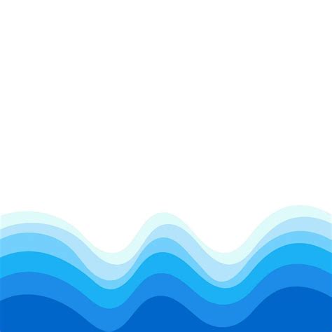 Blue Lines Waves Gradient Decorative Frame Vector Design Template Abstract Water Waves