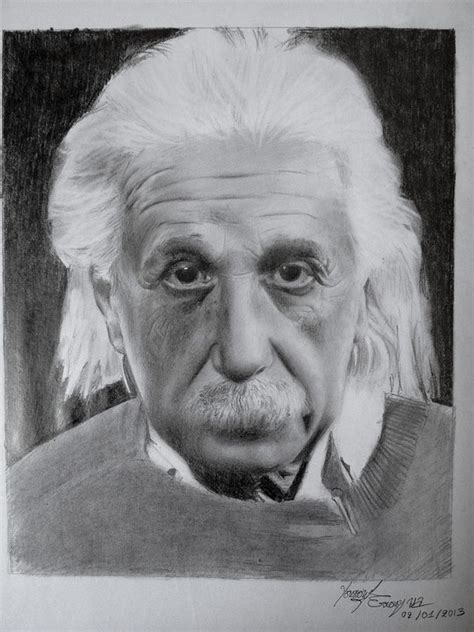 Pencil Drawing Of Albert Einstein Drawing By Imad Elm Fine Art America
