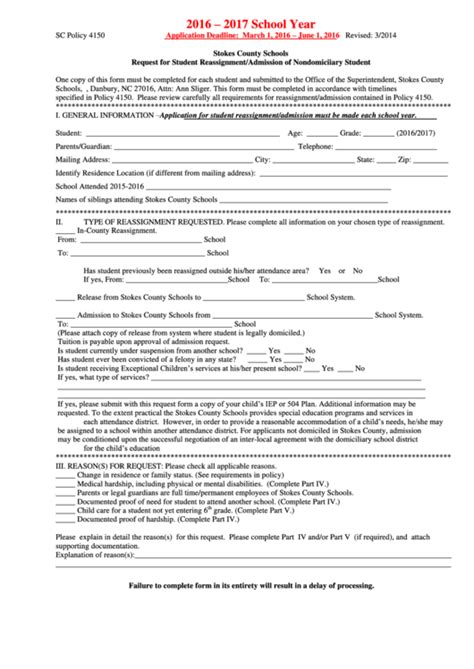 Request For Student Reassignmentadmission Of Nondomiciiary Student Request For Student Reassignmentadmission Of Nondomiciiary Student