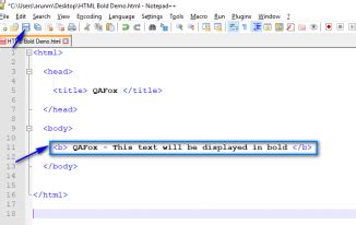 HTML For Selenium Part 6 Displaying Text In Bold On Web Page QAFox