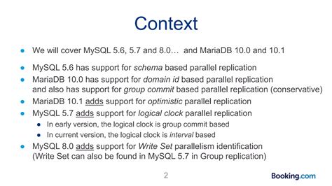 The Full Mysql And Mariadb Parallel Replication Tutorial Ppt