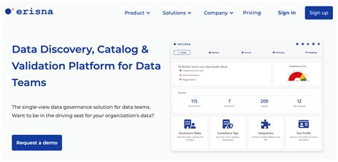Erisna Data Discovery Catalog And Validation Platform