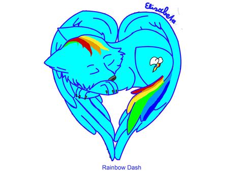 Rainbow Dash As A Wolf 3 By Elisabeta999rezac On Deviantart