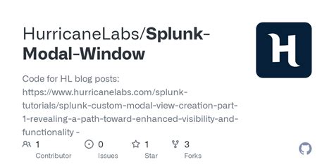 Github Hurricanelabssplunk Modal Window Code For Hl Blog Posts