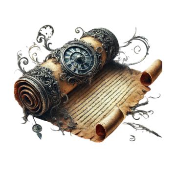 Scroll With Clock PNG Transparent Images Free Download Vector Files Pngtree