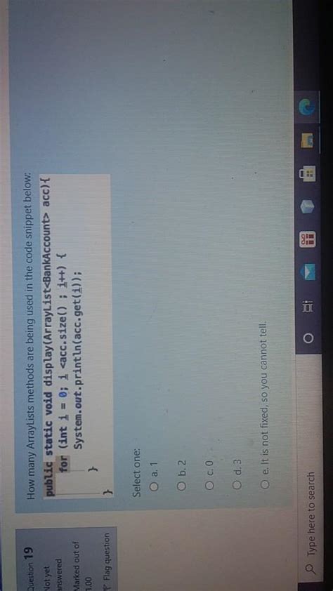 Solved Question 19 Not Yet Answered How Many Arraylists