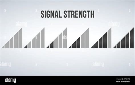 Mobile Phone Signal Strength Indicator Template Wi Fi Wireless Connection Antenna Signal