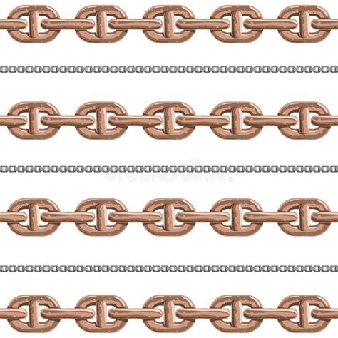 Chains Link Strength Connection Vector Seamless Pattern Of Metal Linked Parts And Iron Equipment