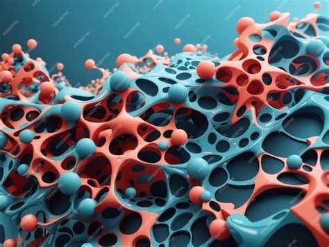 Premium Photo Abstract Futurism Molecular Structure Backdrop With Chromatic Hues