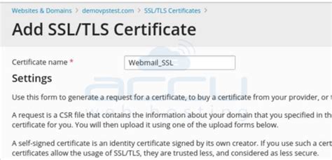 How To Install Third Party Ssl Cerficate For Your Webmail In Plesk Accuwebhosting