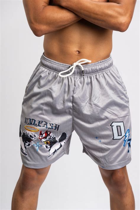 Unleash Unisex Mesh Shorts Grey Etsy