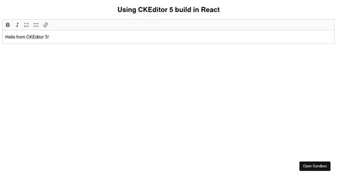 Reactjs Ck Editor Codesandbox