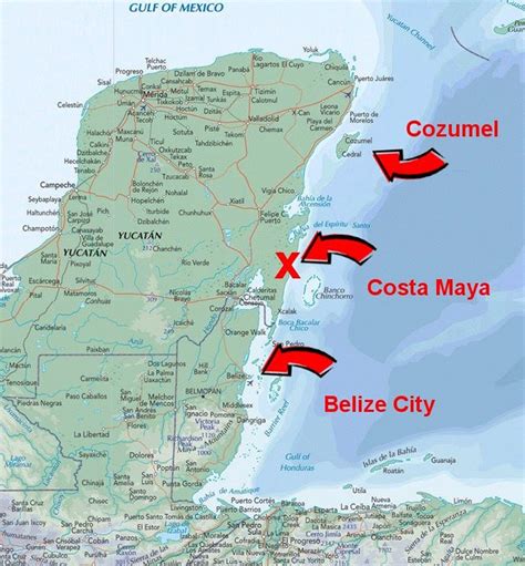 Map Of Costa Maya