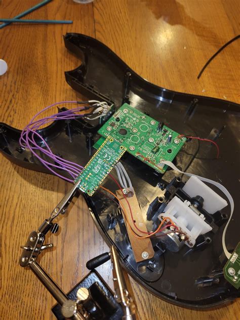 first ever solder pico project raspberry pi mod on a ps2 guitar r clonehero