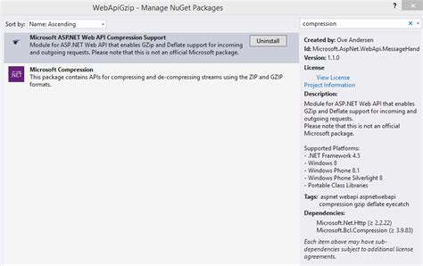 Web API Using Gzip Compression Software Engineering