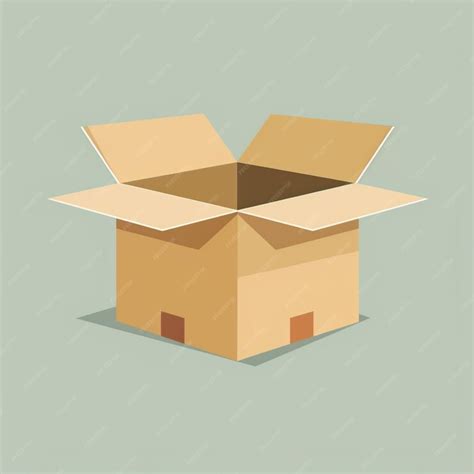Open Cardboard Box Vector Illustration Flat Design Premium Ai Generated Image