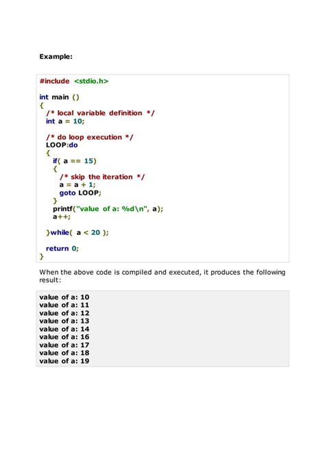 Looping Statements Docx