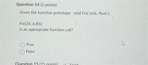 solved given the function prototype void fix int and float
