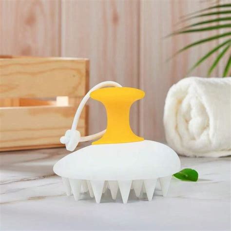Silicone Scalp Massage Shampoo Brush Protects Manicure And Massages Scalp Hangs To Dry