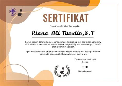 Contoh Piagam Penghargaan Lomba Pramuka Natalie Clark