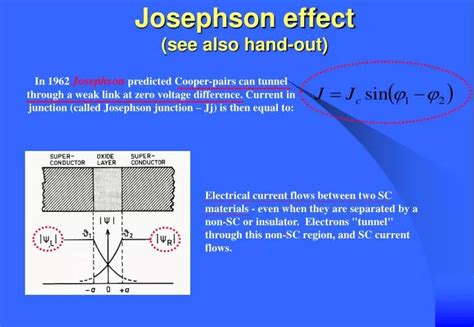 Ppt Josephson Effect See Also Hand Out Powerpoint Presentation Free Download Id 1292410